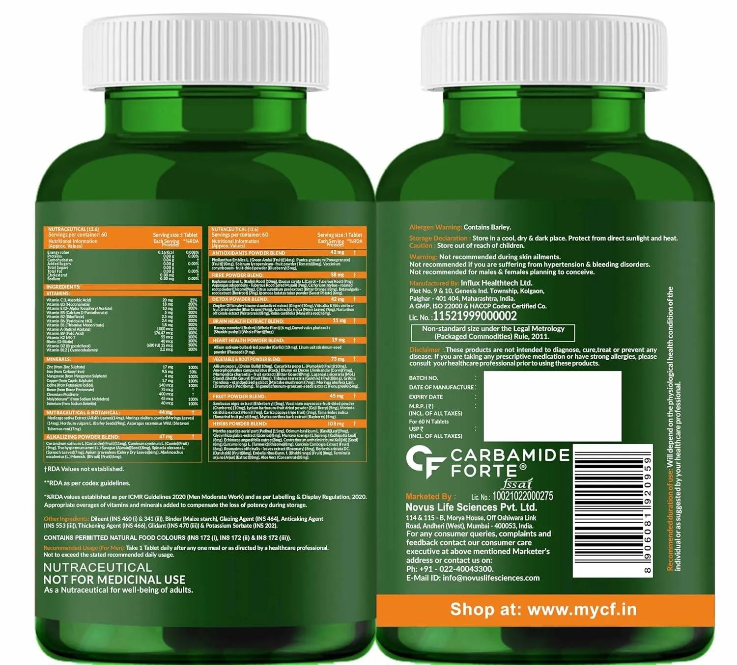Plant Based Multivitamin Tablets | Carbamide Forte – Halt